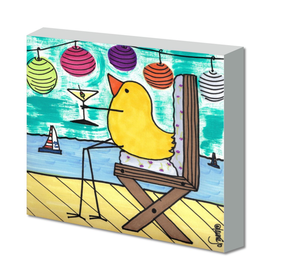 Bird With Martini – Laurie Jo Designs